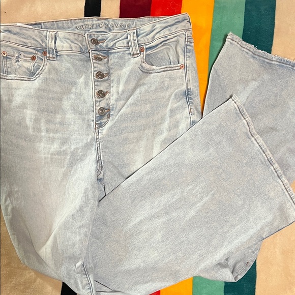 American Eagle Outfitters | Jeans | Light Blue Buttonfly Bellish Bottom ...